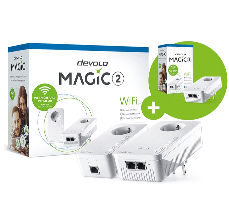 DEVOLO Magic 2 WiFi Starter Kit + Magic 1 WiFi Single| MonsterDealz.de
