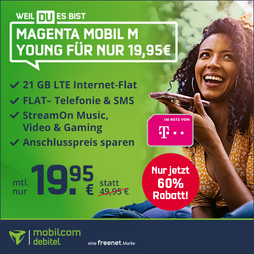 *SIM-ONLY*Magenta Mobil M Young (21GB + Alles-Flat)MonsterDealz.de