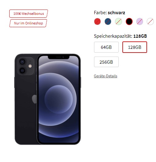 Apple iPhone 12 + 20 GB LTE + Alles-Flat im o2-Netz| MonsterDealz.de