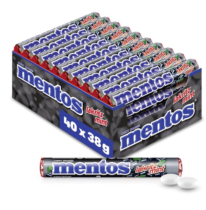 Mentos, 40 Rollen, Lakritz und Minze-Geschmack| MonsterDealz.de