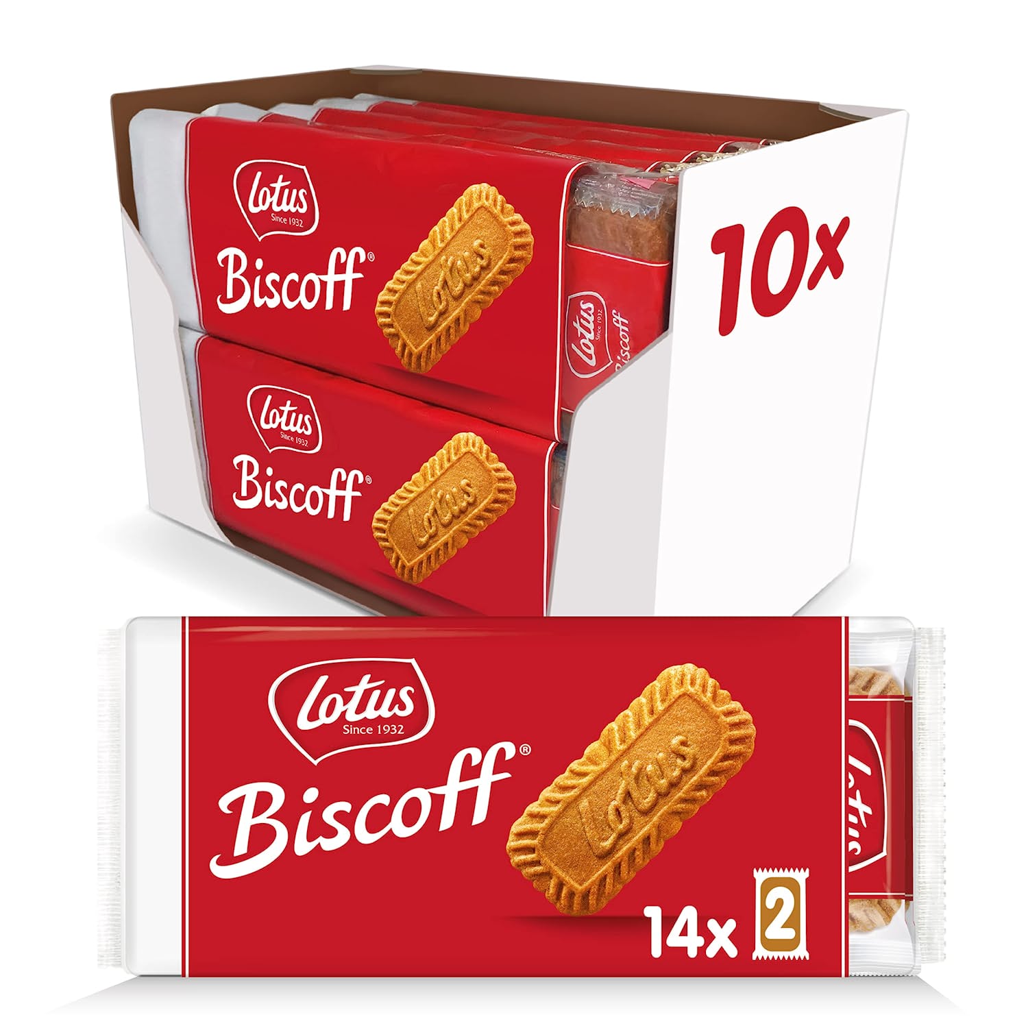 Lotus Biscoff Karamellgebäck 10er Pack (je 14 Einzelpackungen) ab 11,97€
