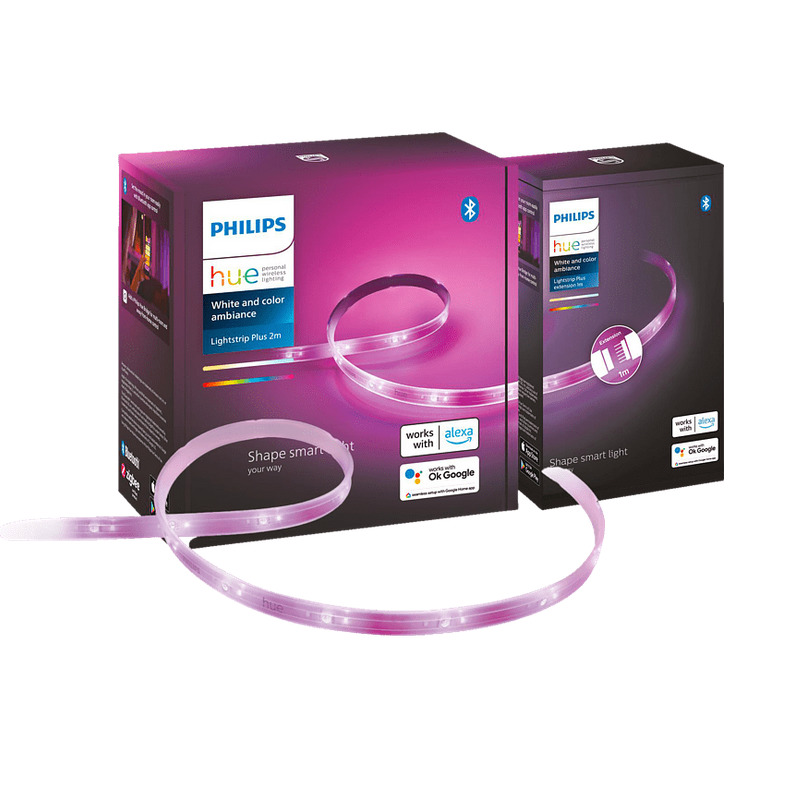 Philips Hue White & Color Lightstrip (2m Basis + 1m) für 66€