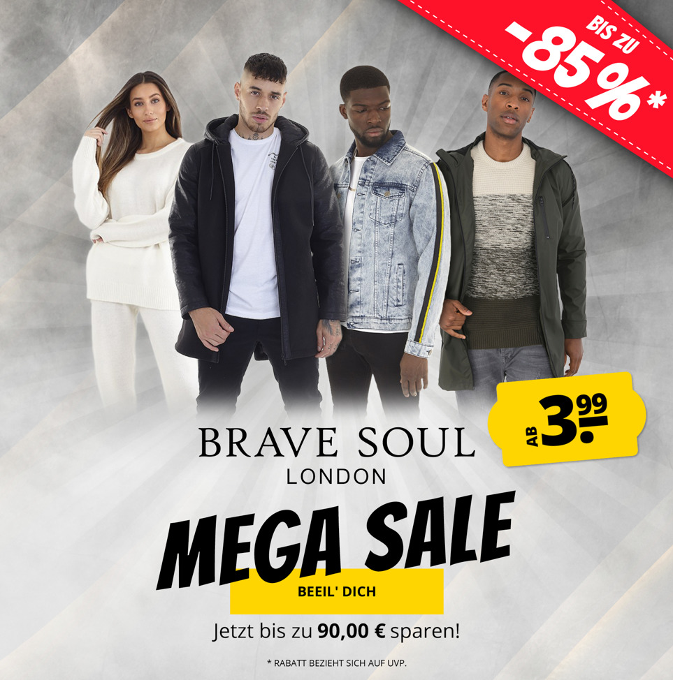 SportSpar: Brave Sould Mega Sale mit bis zu 85% Rabatt