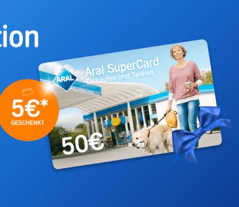 ARAL Supercard für 50€ kaufen und 5€ gratis erhalten | MonsterDealz.de