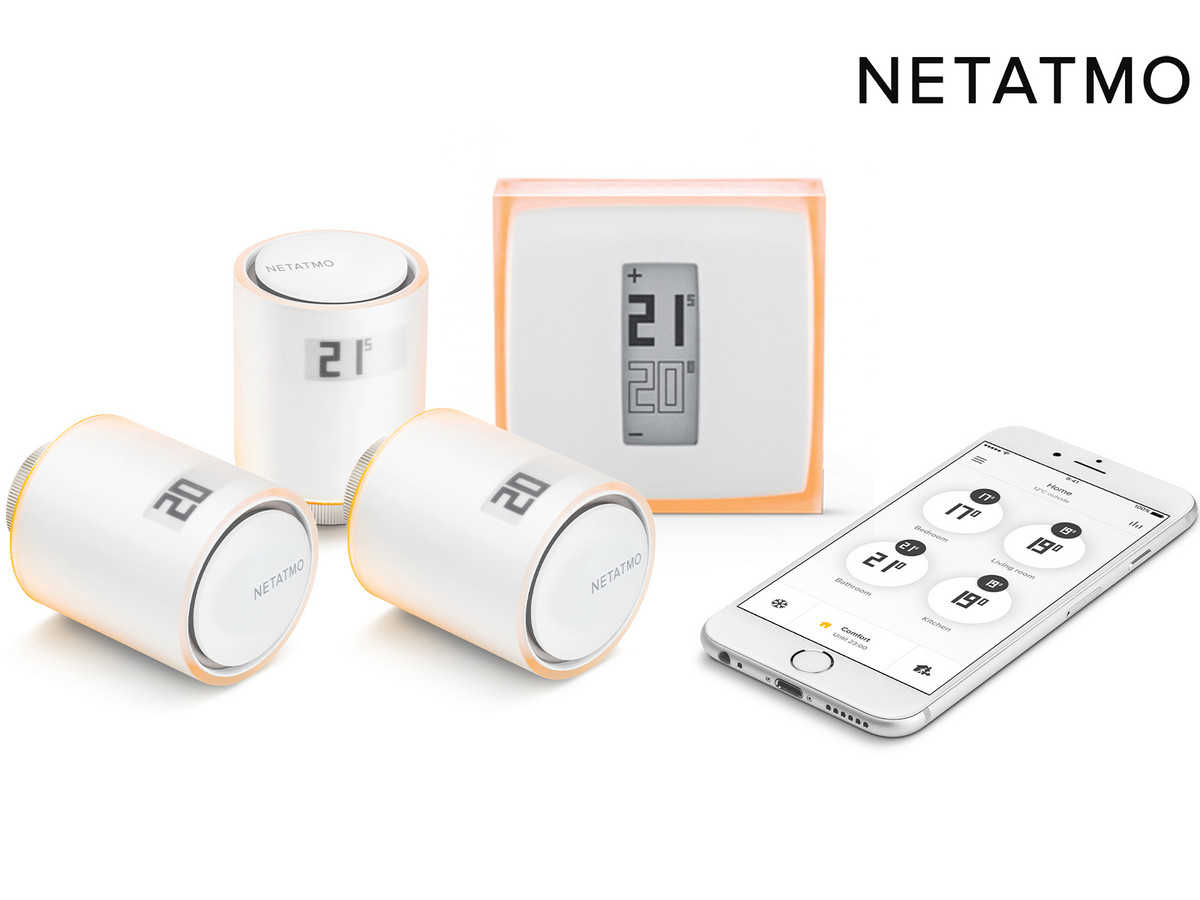 Netatmo intelligentes Thermostat + 3x intelligente Heizkörpe ...