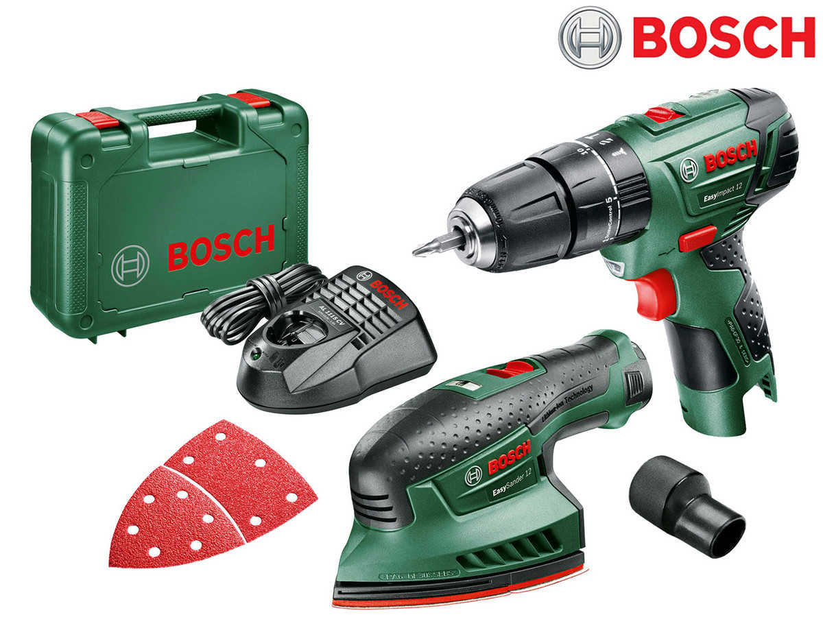 Bosch Schlagbohrer und Schleifmaschine 12 V mit Ladegerät | MonsterDealz.de